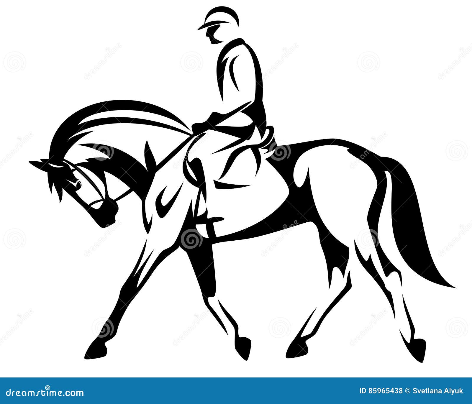 Horse Rider Vector Illustration | CartoonDealer.com #25581428