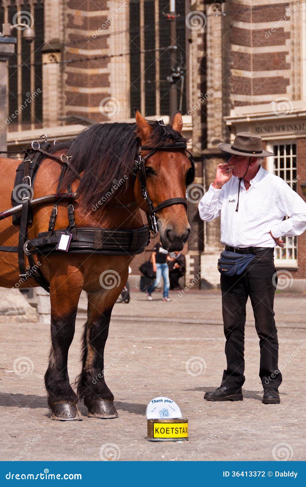 Horse Rider Having Break and Smoking a Cigarette Editorial Photography ...