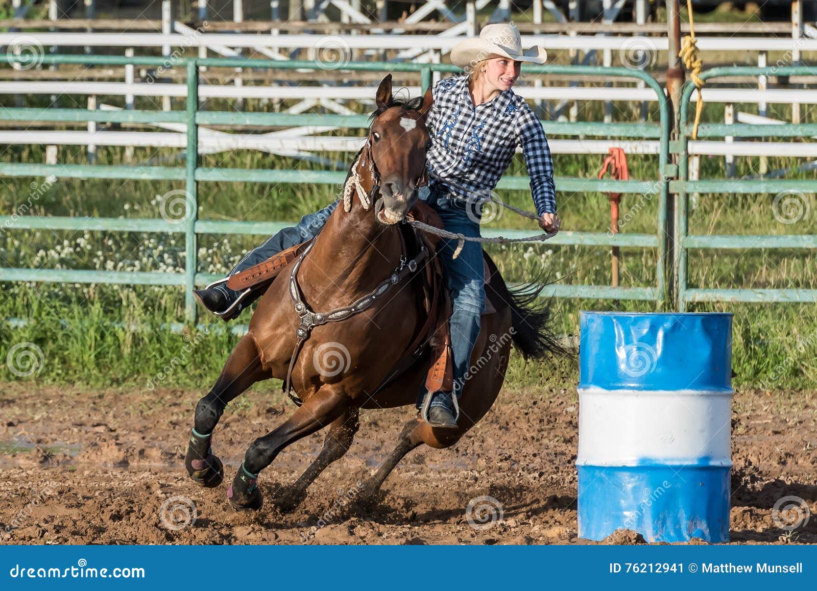 Barrel Racing editorial photo. Image of ranch, rodeo - 76212941
