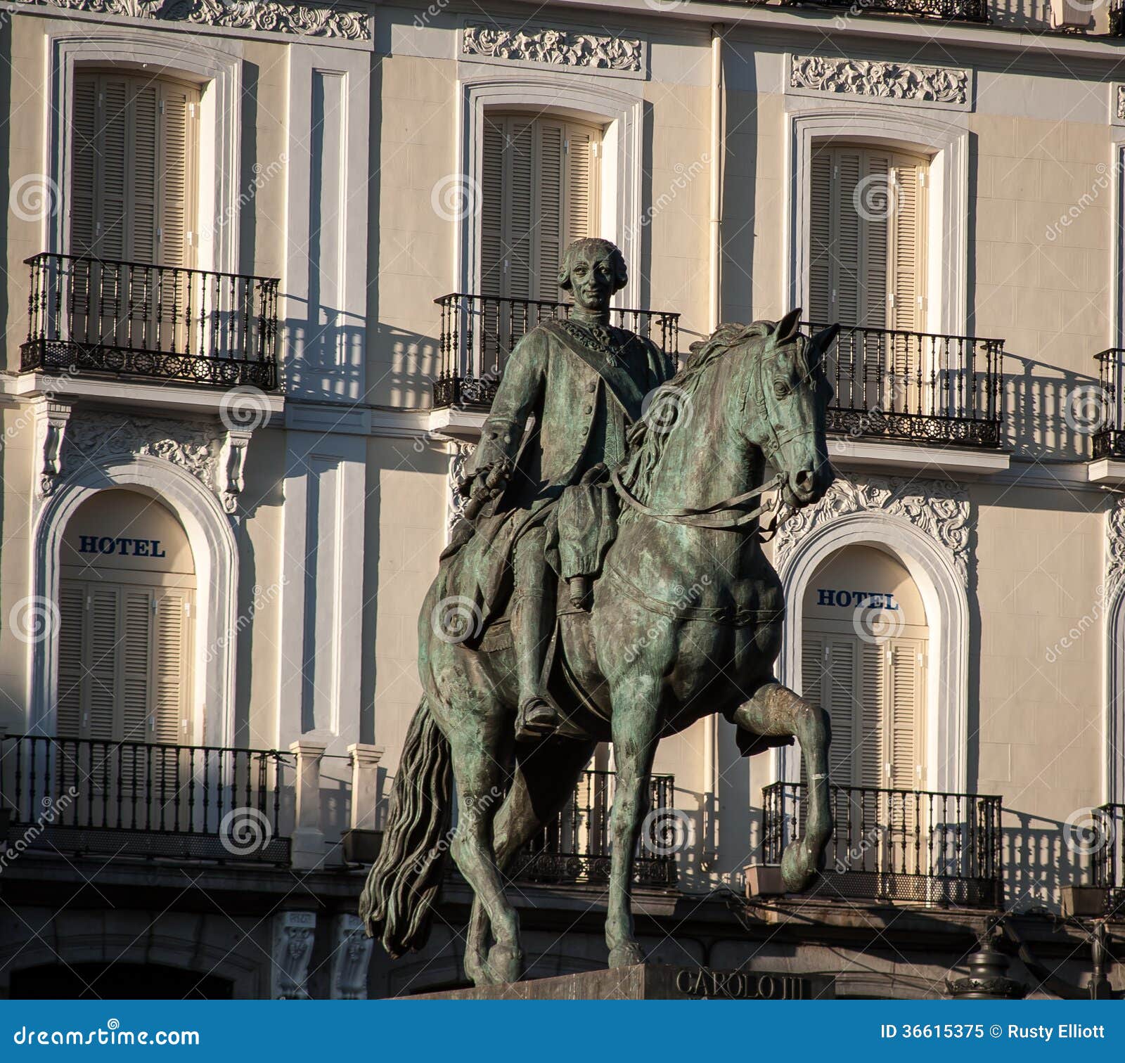 Horse and rider statue stock image. Image of monument - 36615375
