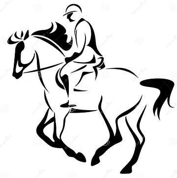 Horse rider vector stock vector. Illustration of horse - 27693378