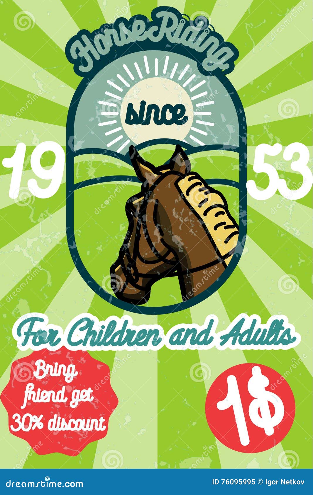 Horse riding banner stock vector. Illustration of banner - 76095995