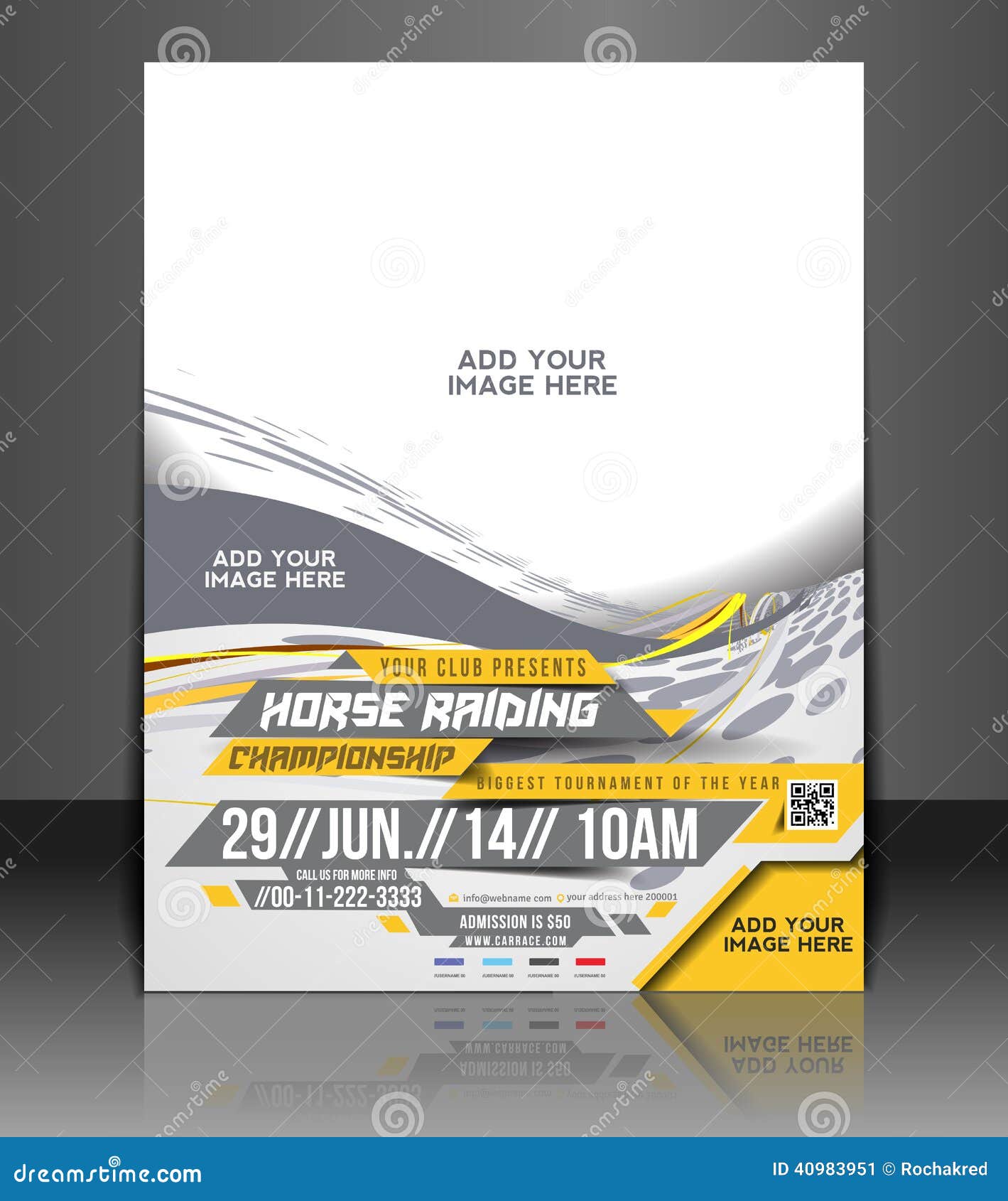 Horse Riding Flyer stock vector. Illustration of layout - 40983951