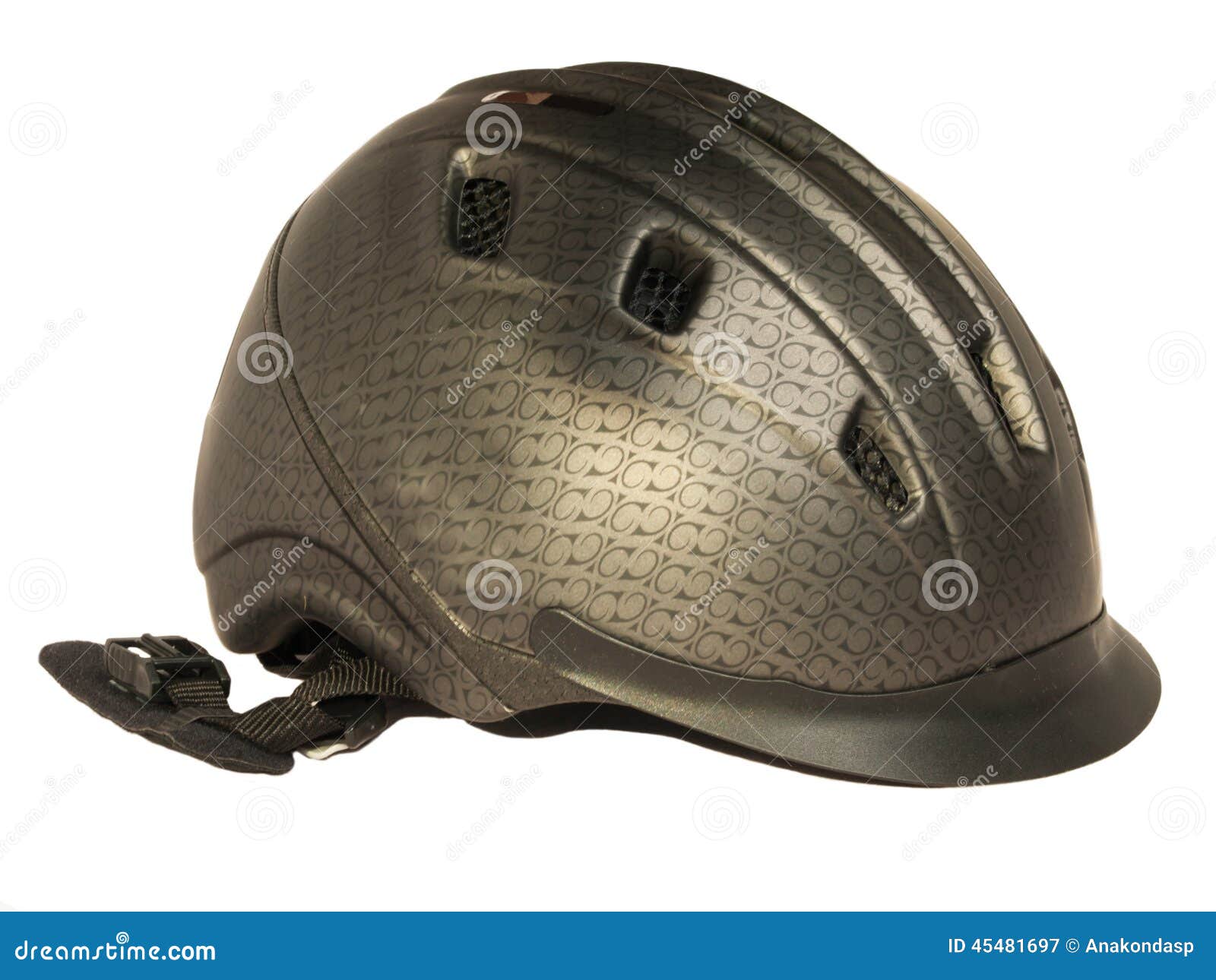 Horse Riding Grey Helmet Isolated Stock Image - Image of modern ...