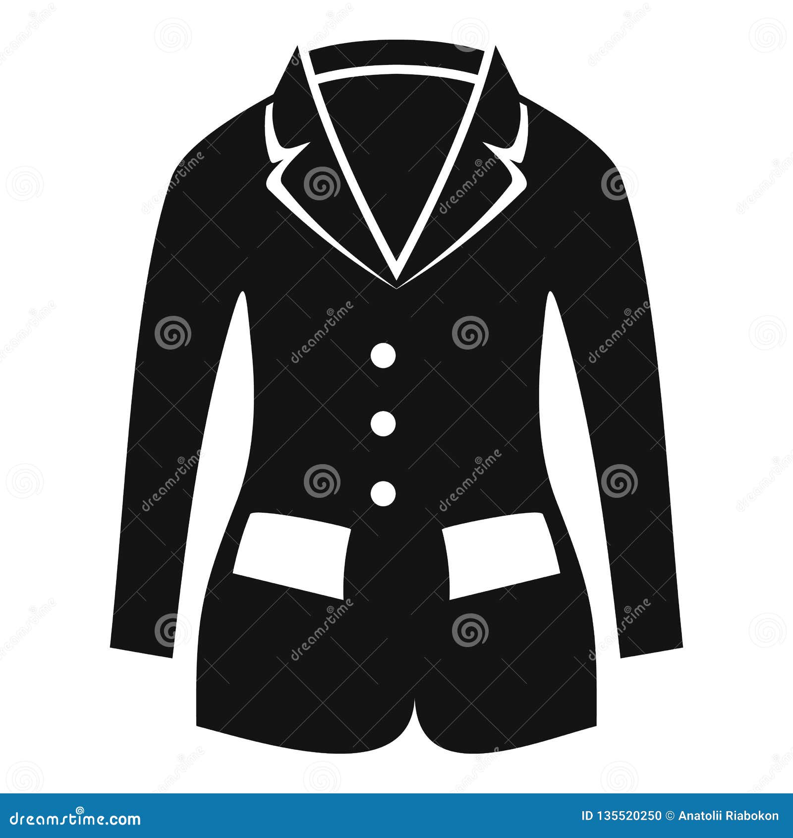 Horse Riding Jacket Icon, Simple Style Stock Vector - Illustration of ...