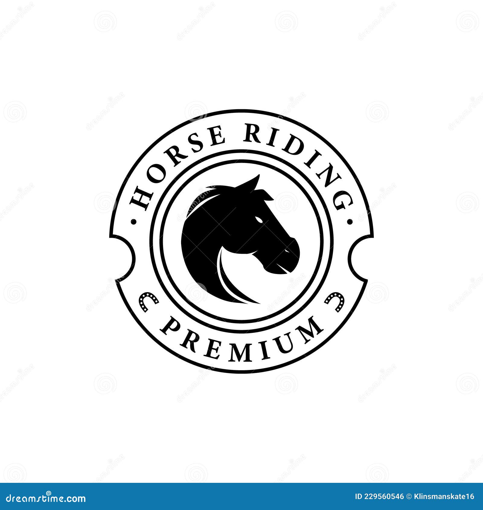 Horse Riding Premium Logo Design Template Stock Vector - Illustration ...