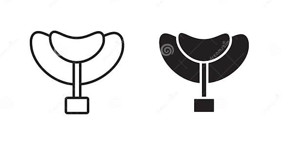 Horse Saddle Thin Line Vector Icon Set Stock Vector - Illustration of ...