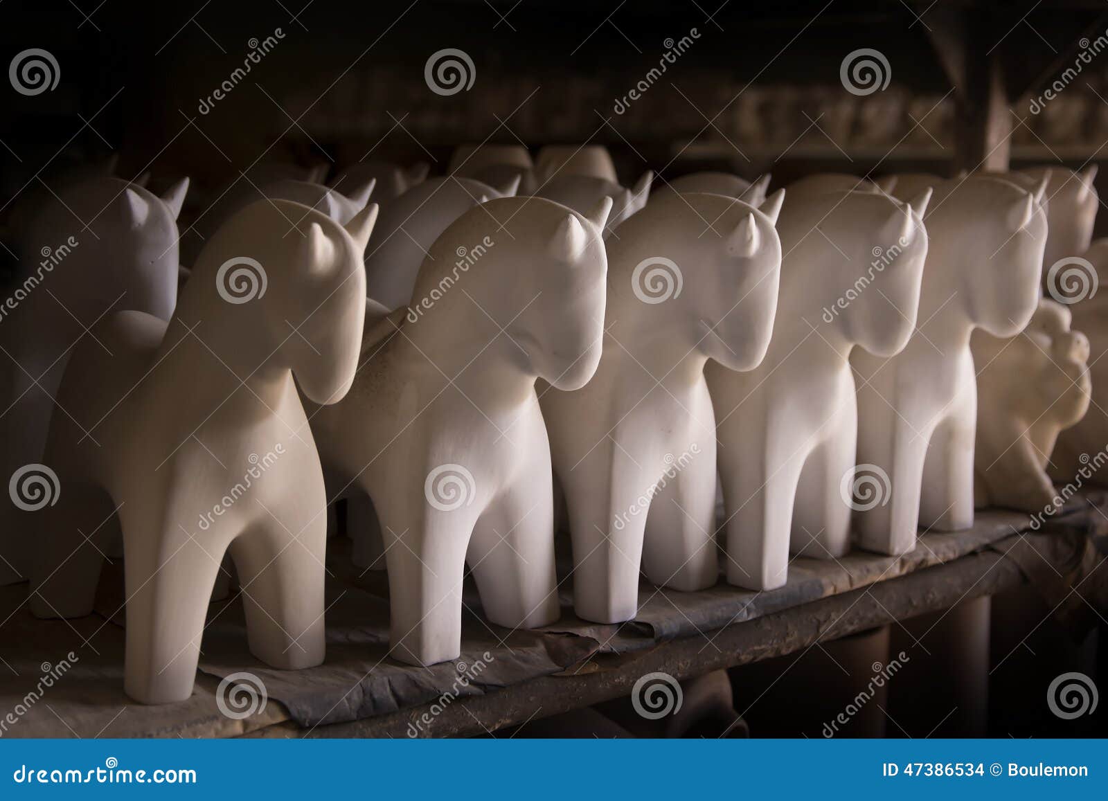 Horse Sculpture Made of Plaster Stock Photo - Image of equine, animal ...