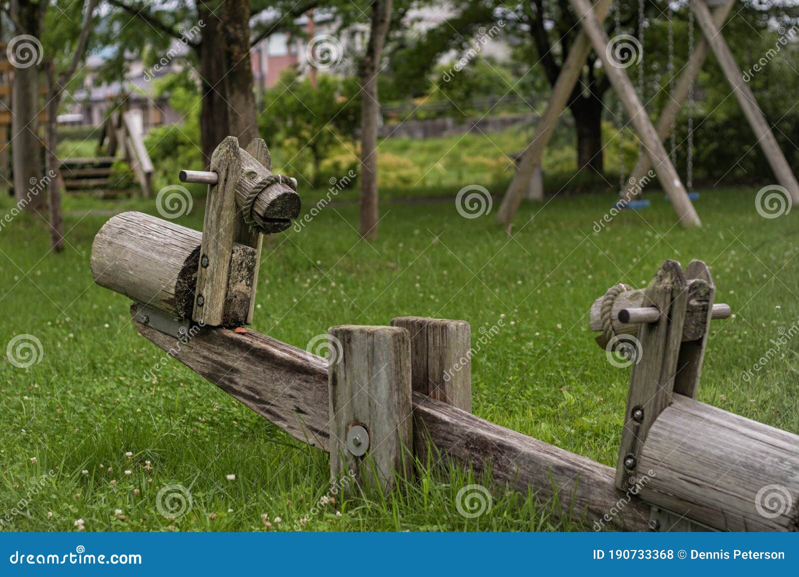 Horse Shaped See-saw in a Park Stock Photo - Image of seesaw, horse ...