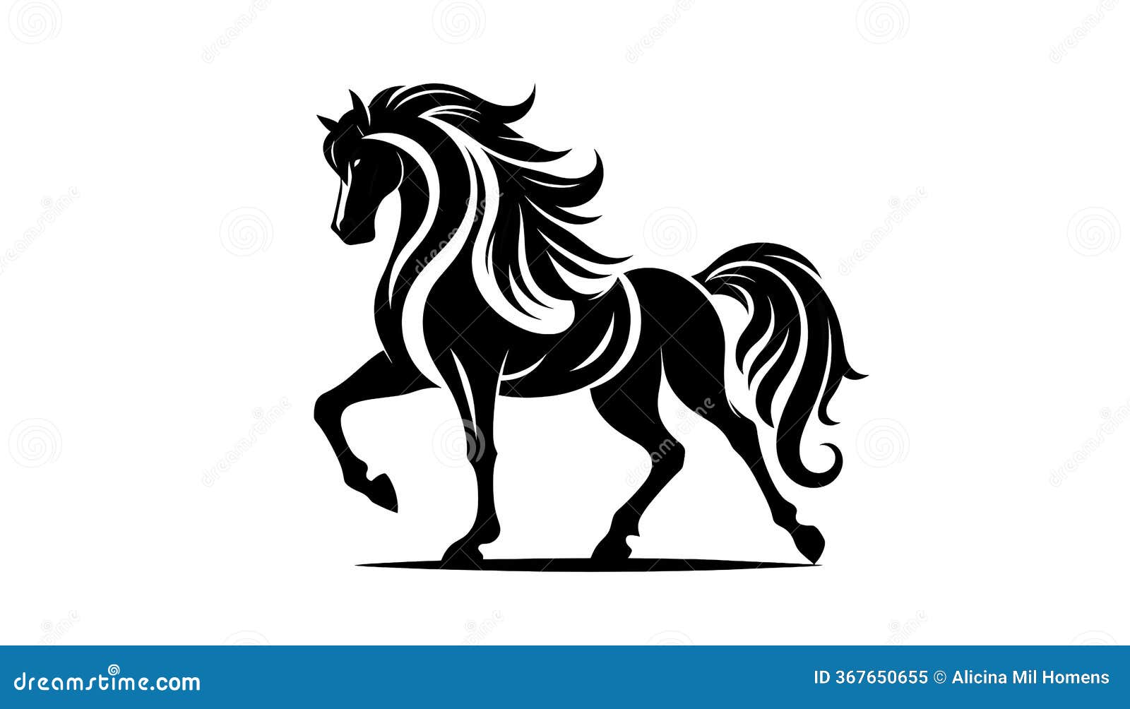 Horse Animation. Cartoon Horses Running Gait Movements Animate Frames ...