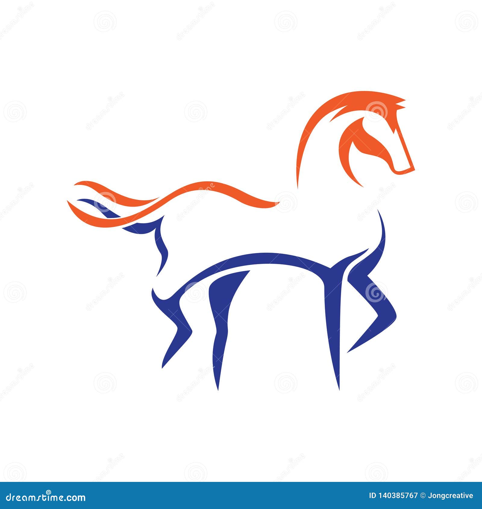 Horse Simple Figure Made Of Balloons Poster Isolated On White ...