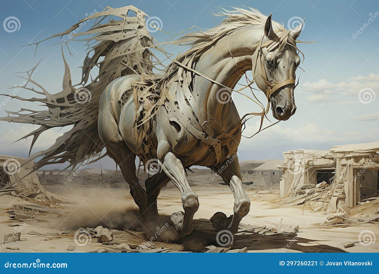 Horse - Some Pieces Made of Wire Stock Illustration - Illustration of ...