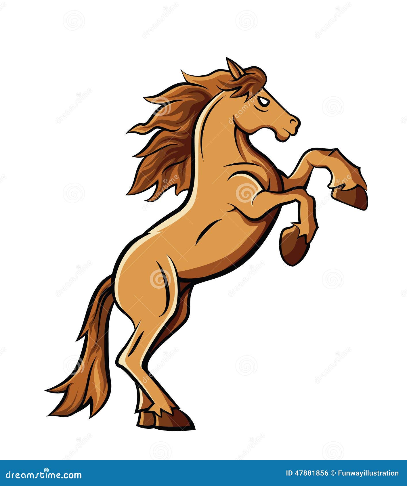 Horse Stand Animal Vector Illustration Transparent Background ...