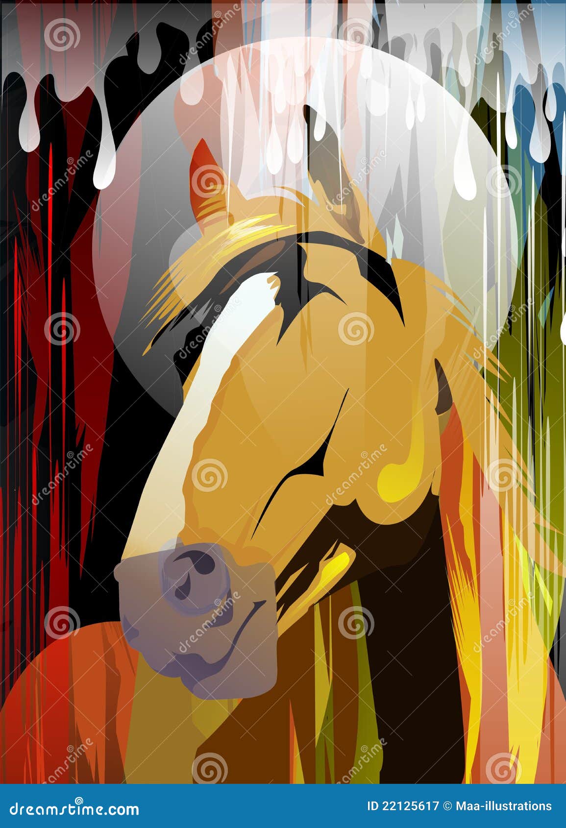 Horse Standing In The Rain Royalty-Free Stock Photography ...