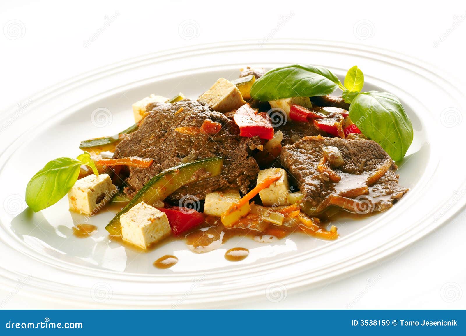 Horse Steak with Vegetables Stock Image - Image of lunch, salt: 3538159