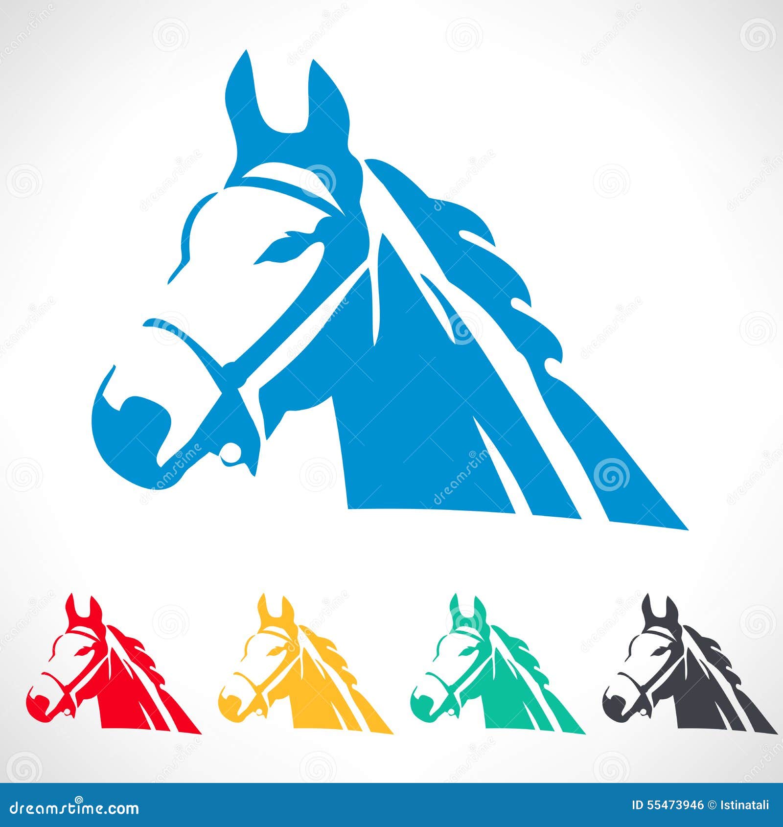 Horse symbol set stock vector. Illustration of horse - 55473946