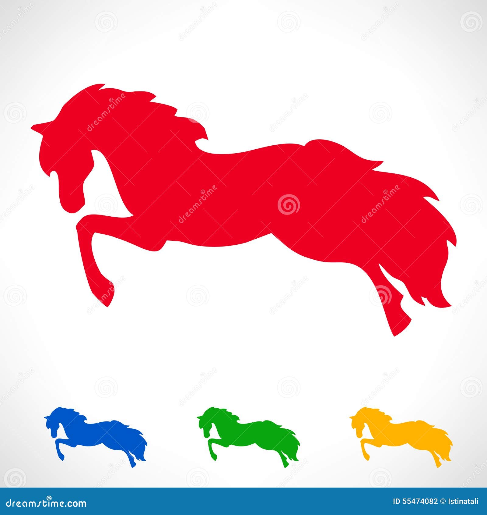 Horse symbol set stock vector. Illustration of design - 55474082