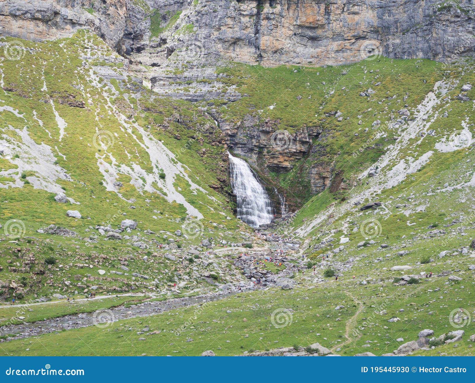 Horse Tail Waterfall in the Pyrenees Stock Photo - Image of hike, river ...