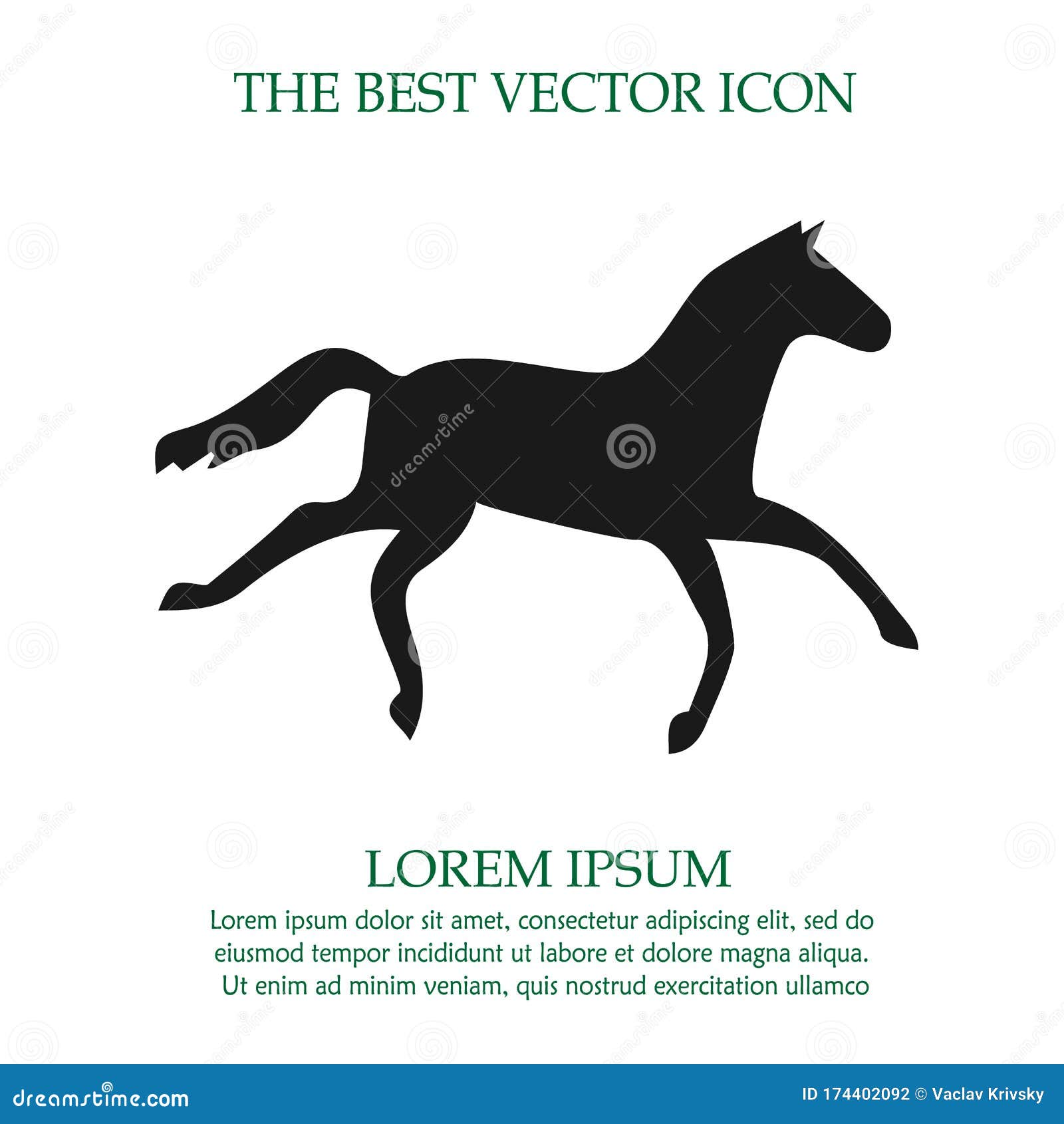 Horse Vector Icon Eps 10. Simple Isolated Illustration Stock Vector ...