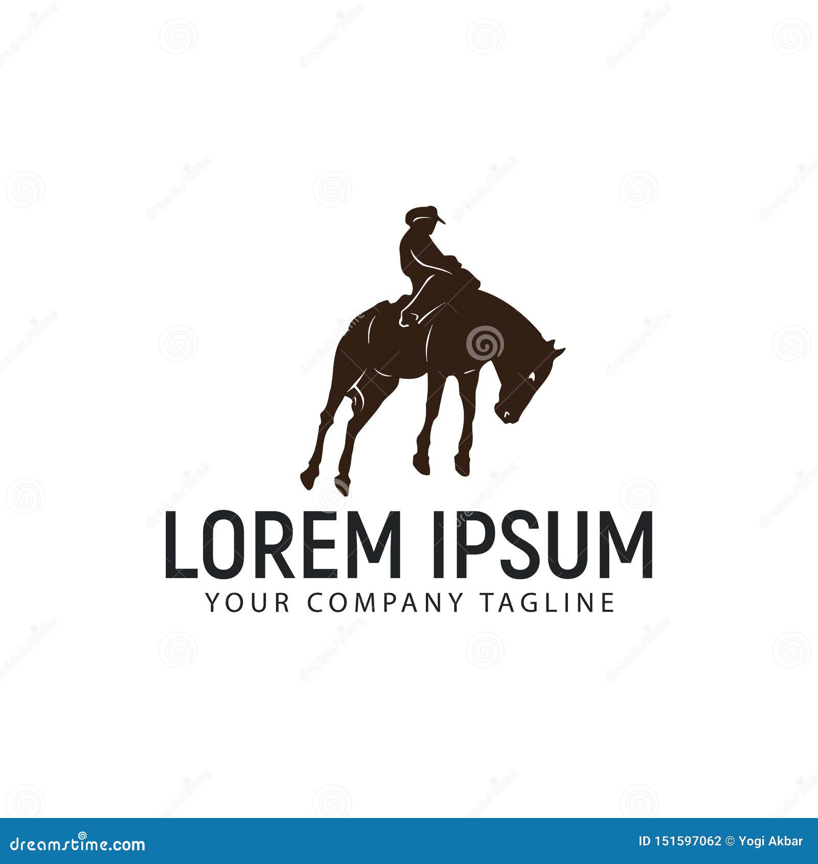 Horseback Riding Logo Design Concept Template Stock Vector ...