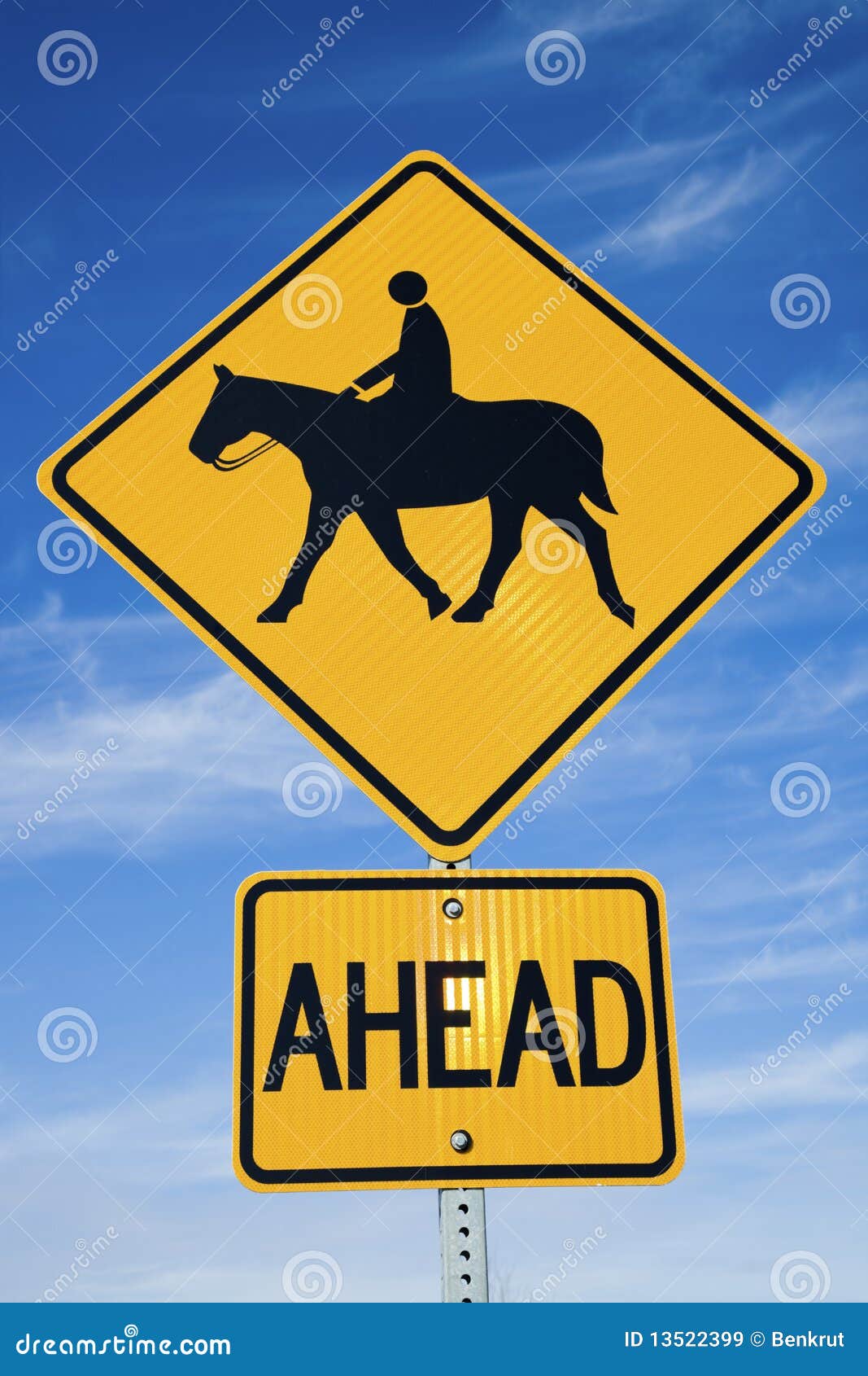 Horseback Riding sign stock image. Image of sign, safety - 13522399