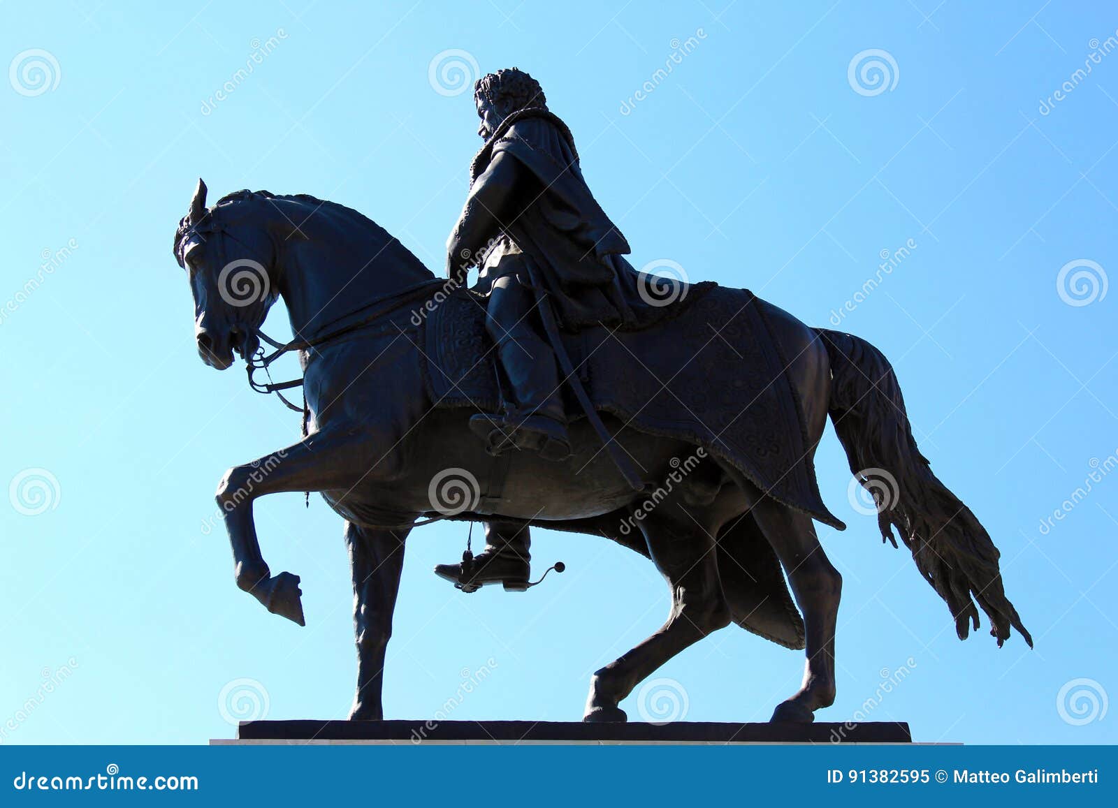 Horseman bronze statue stock image. Image of blue, silhouette - 91382595