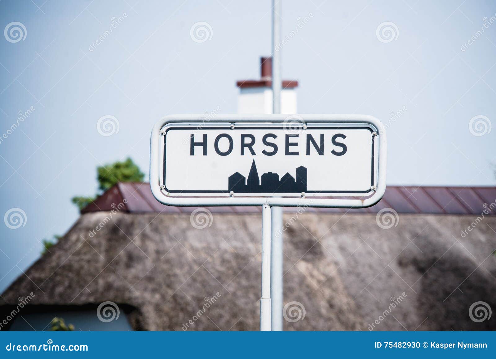 Horsens City Sign in Jylland Stock Photo - Image of guide, arrow: 75482930