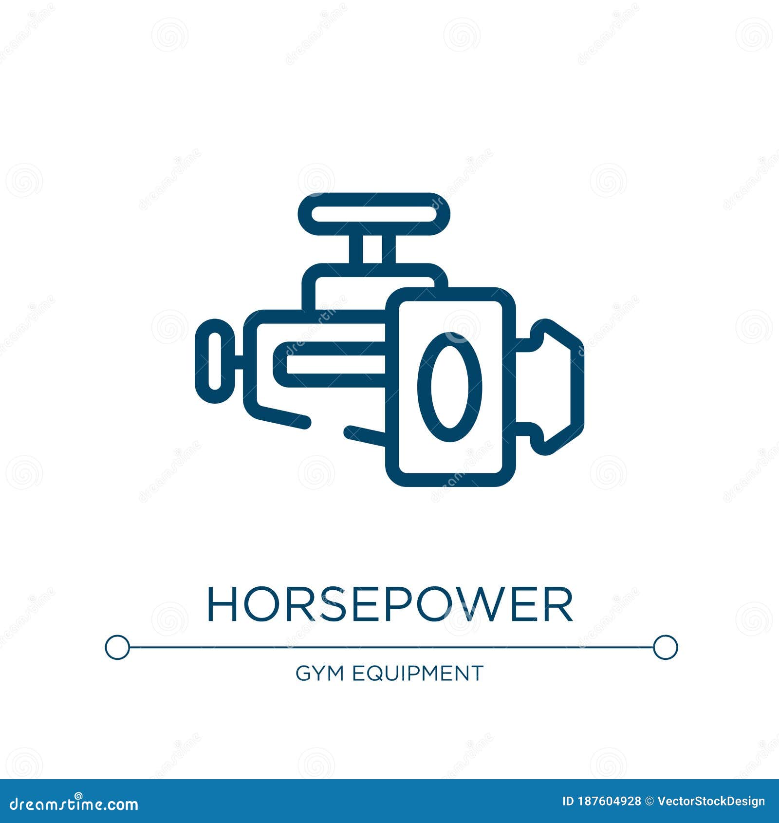 Horsepower Icon. Linear Vector Illustration from Racing Collection ... Horsepower Icon. Linear Vector Illustration from Racing Collection ...