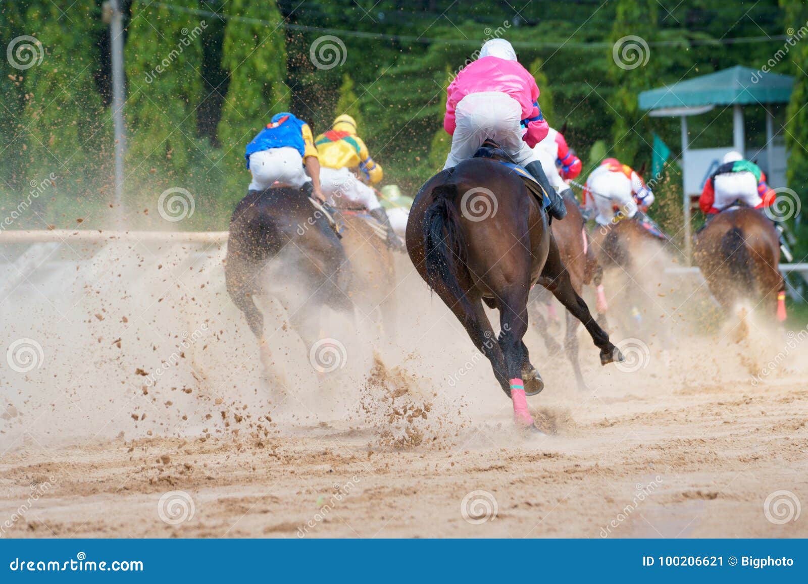 Horses Running at the Sandy Track. Editorial Photo - Image of ...