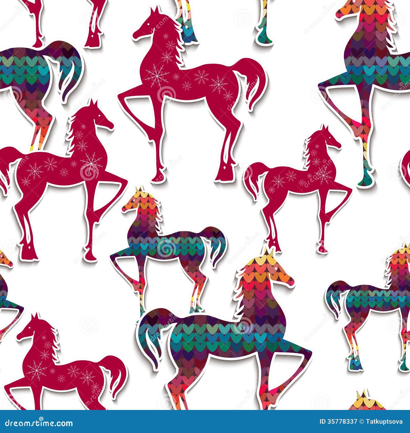 Horses seamless pattern. stock illustration. Illustration of element ...
