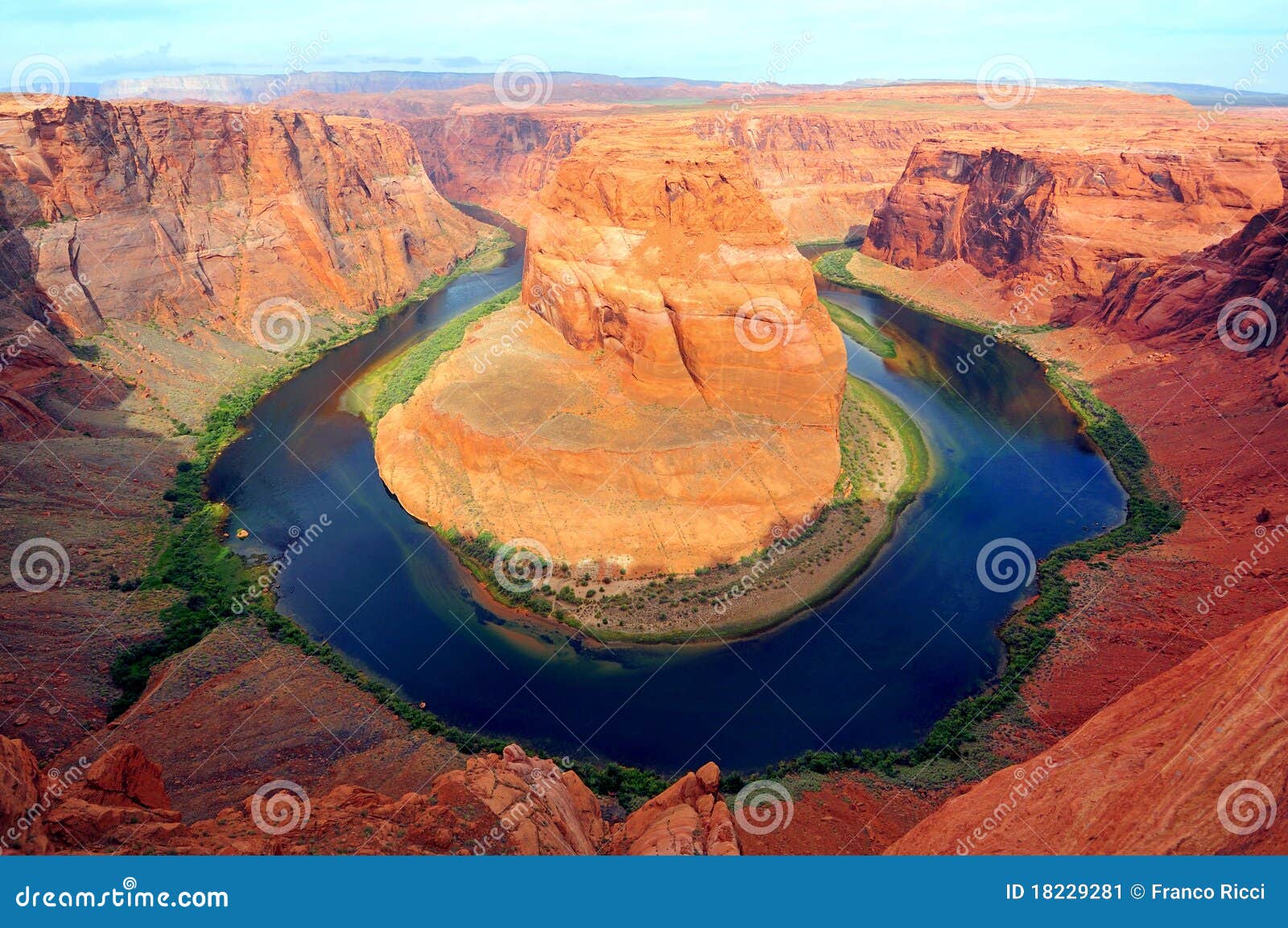Horseshoe Bend of Colorado River Stock Image - Image of page, glen ...