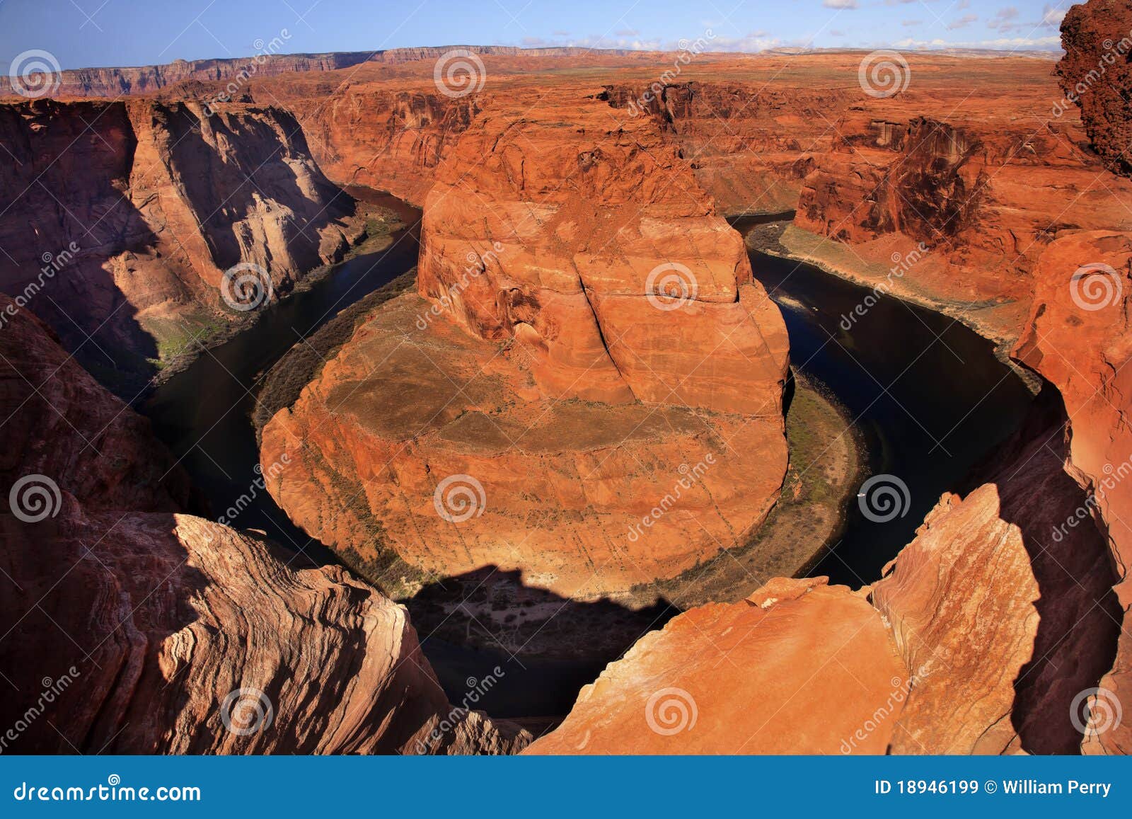 Horseshoe Bend Glen Canyon Overlook Arizona Stock Image - Image of hike ...