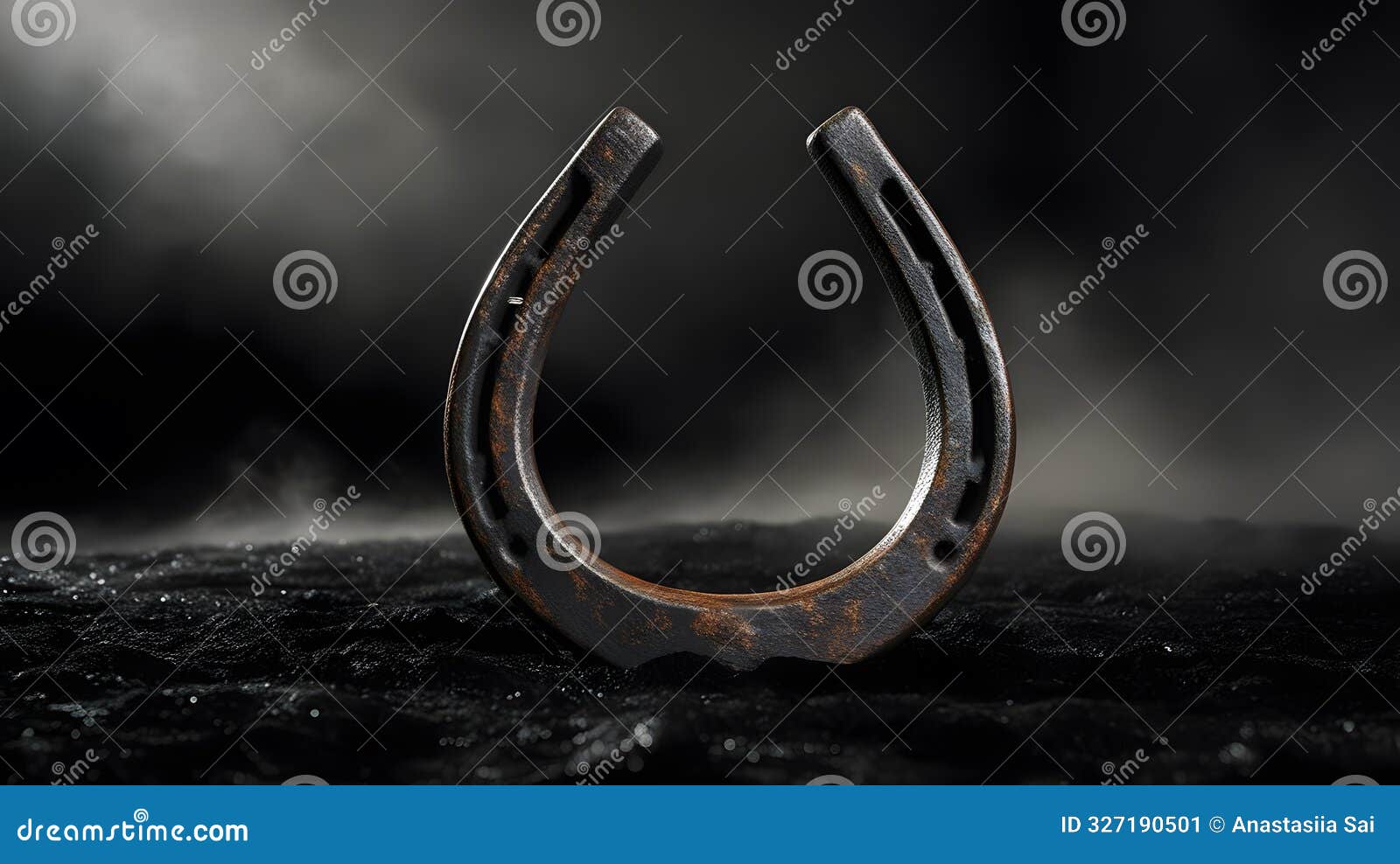 Horseshoe on a Black Background Stock Image - Image of favorite, horse ...