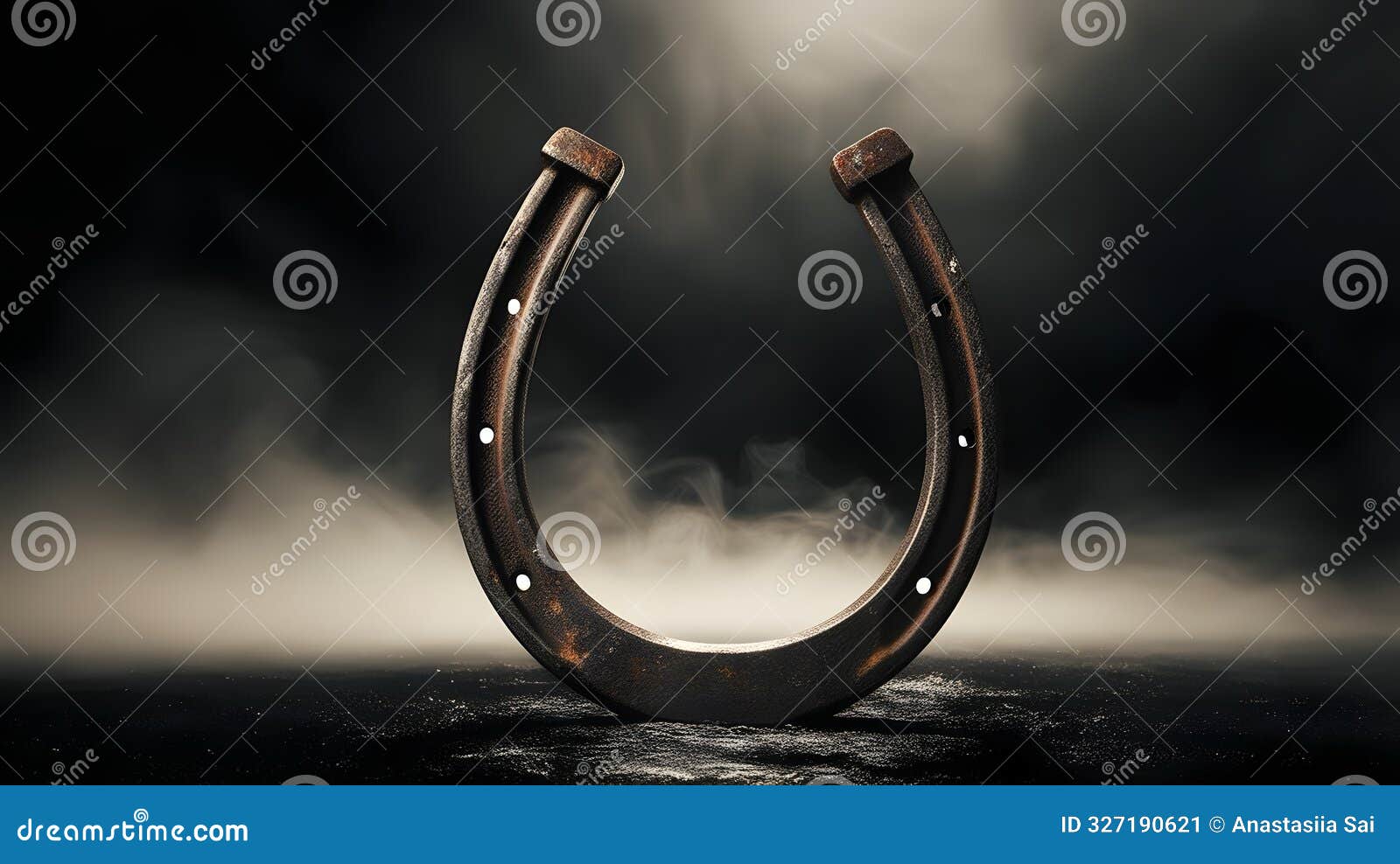 Horseshoe on a Black Background Stock Image - Image of clipping, green ...