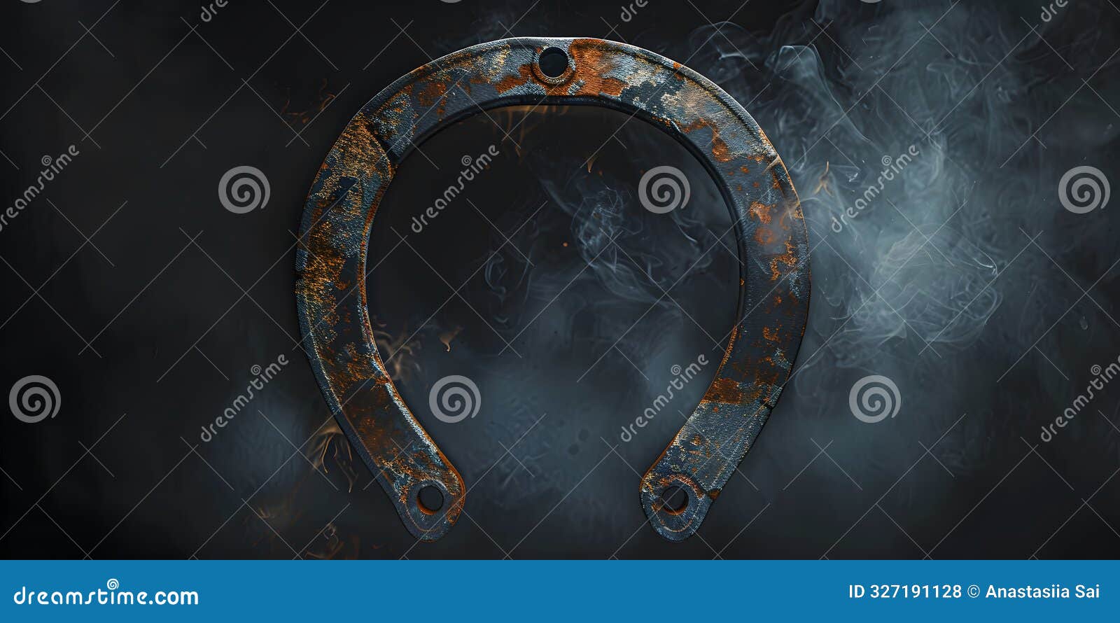 Horseshoe on a Black Background Stock Photo - Image of bridle ...
