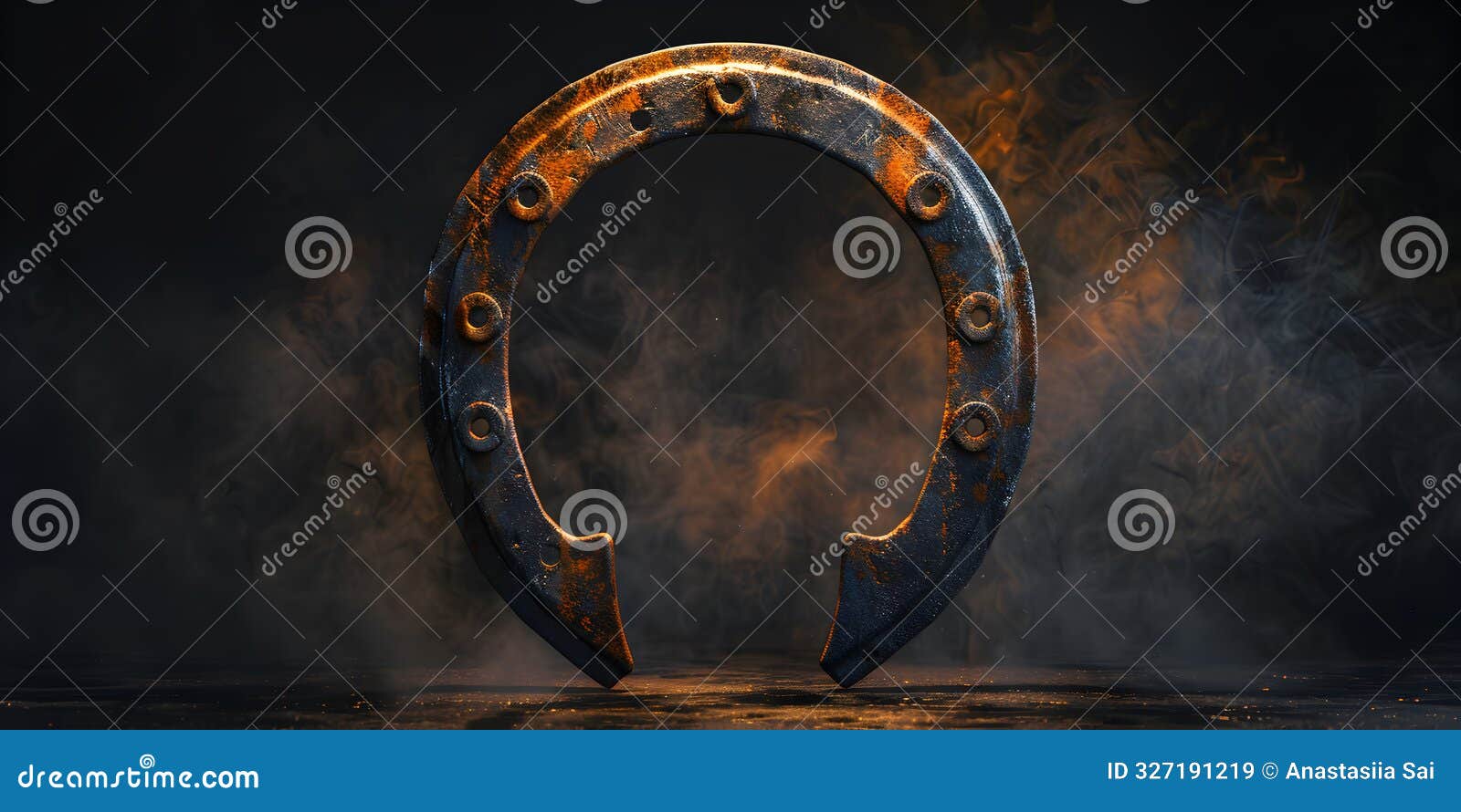 Horseshoe on a Black Background Stock Image - Image of stack, gallop ...