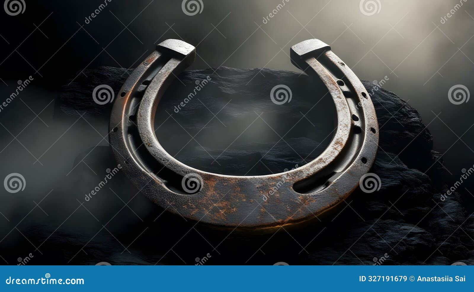 Horseshoe on a Black Background Stock Image - Image of sand, horses ...