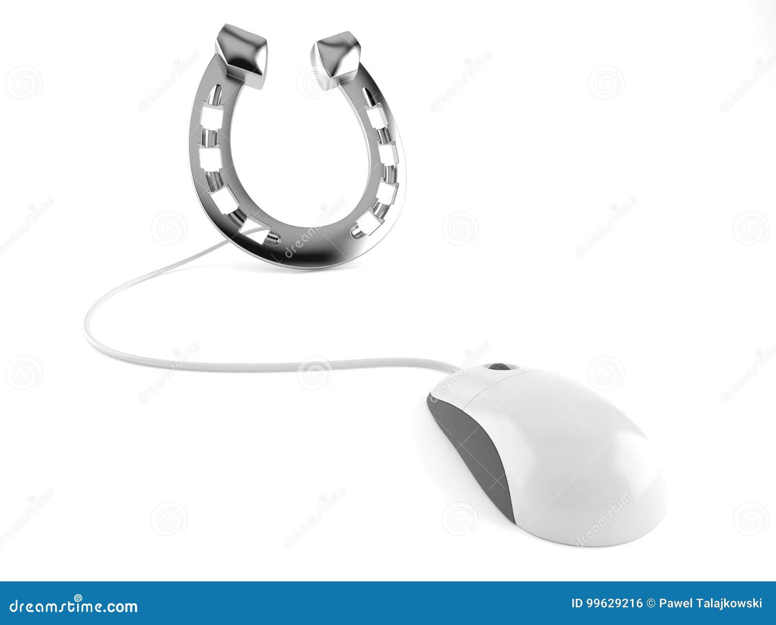 Horseshoe with Computer Mouse Stock Illustration - Illustration of ...