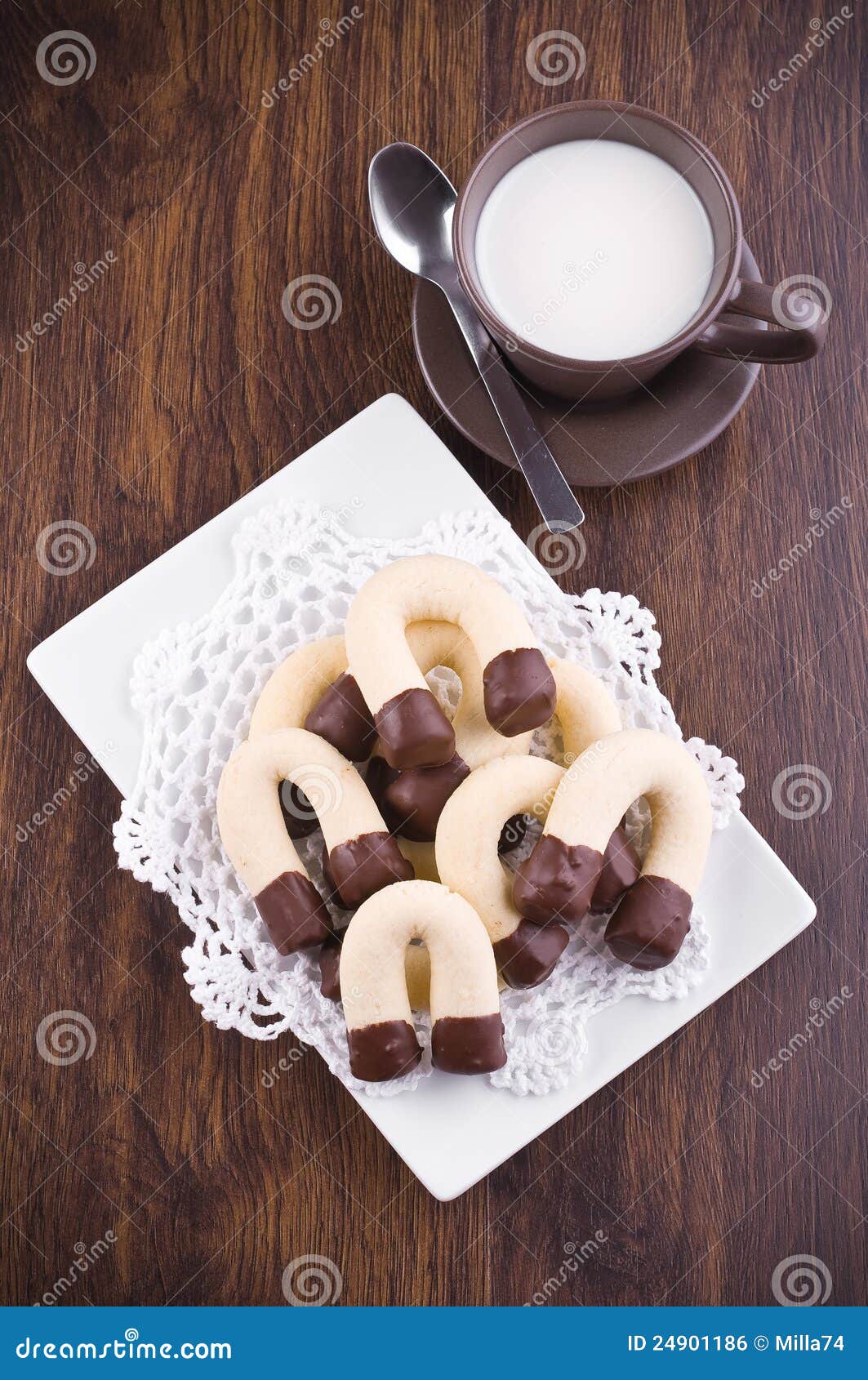 Horseshoe cookies. stock photo. Image of biscuit, chocolate - 24901186