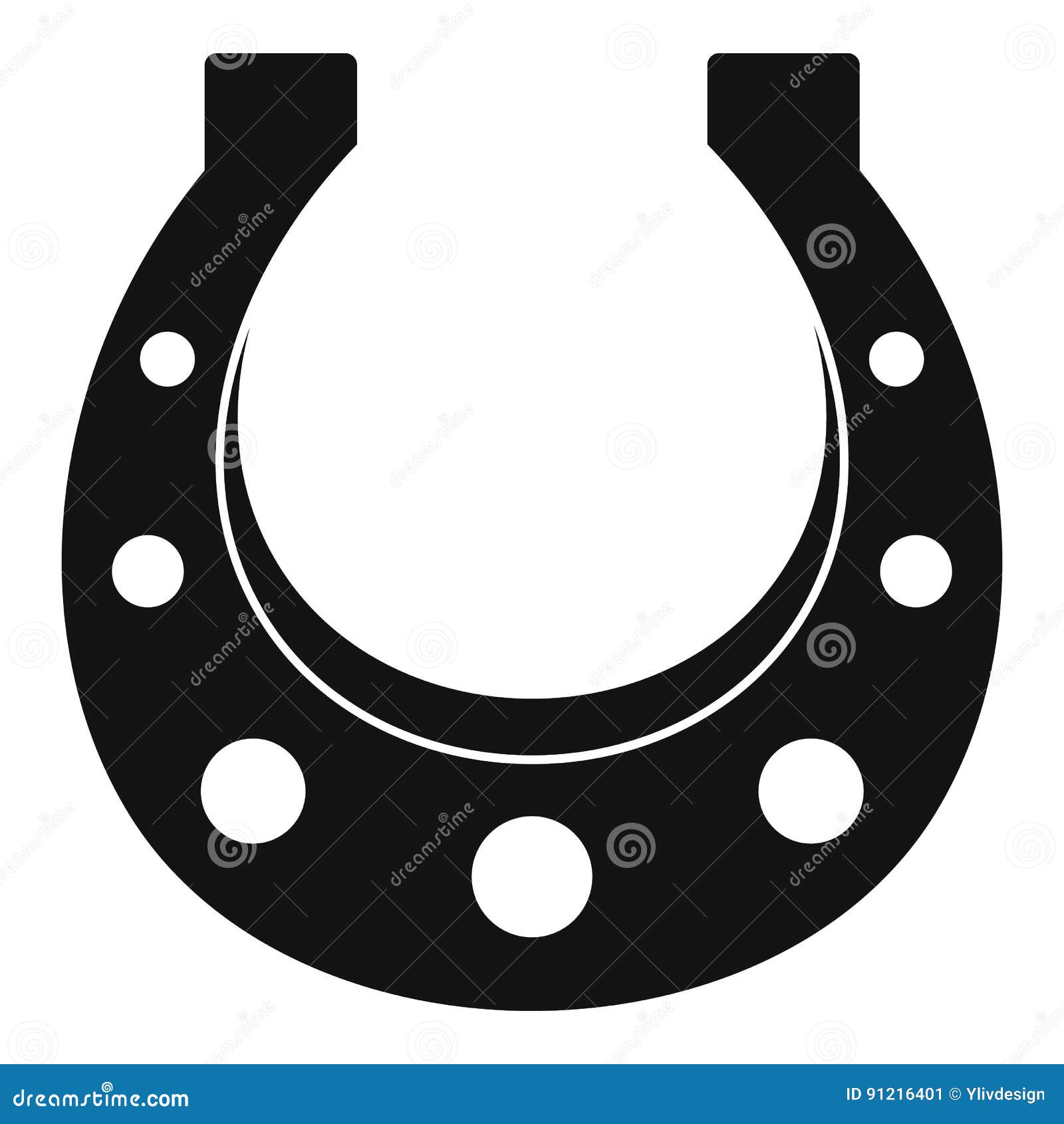 Horseshoe Icon, Simple Style Stock Vector - Illustration of curve ...