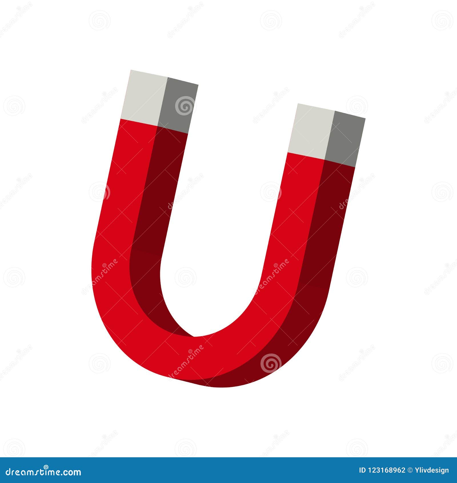 A Horseshoe Magnet Icon, Cartoon Style Stock Illustration ...