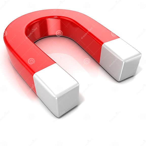 Horseshoe Magnet. Side View Stock Illustration - Illustration of ...