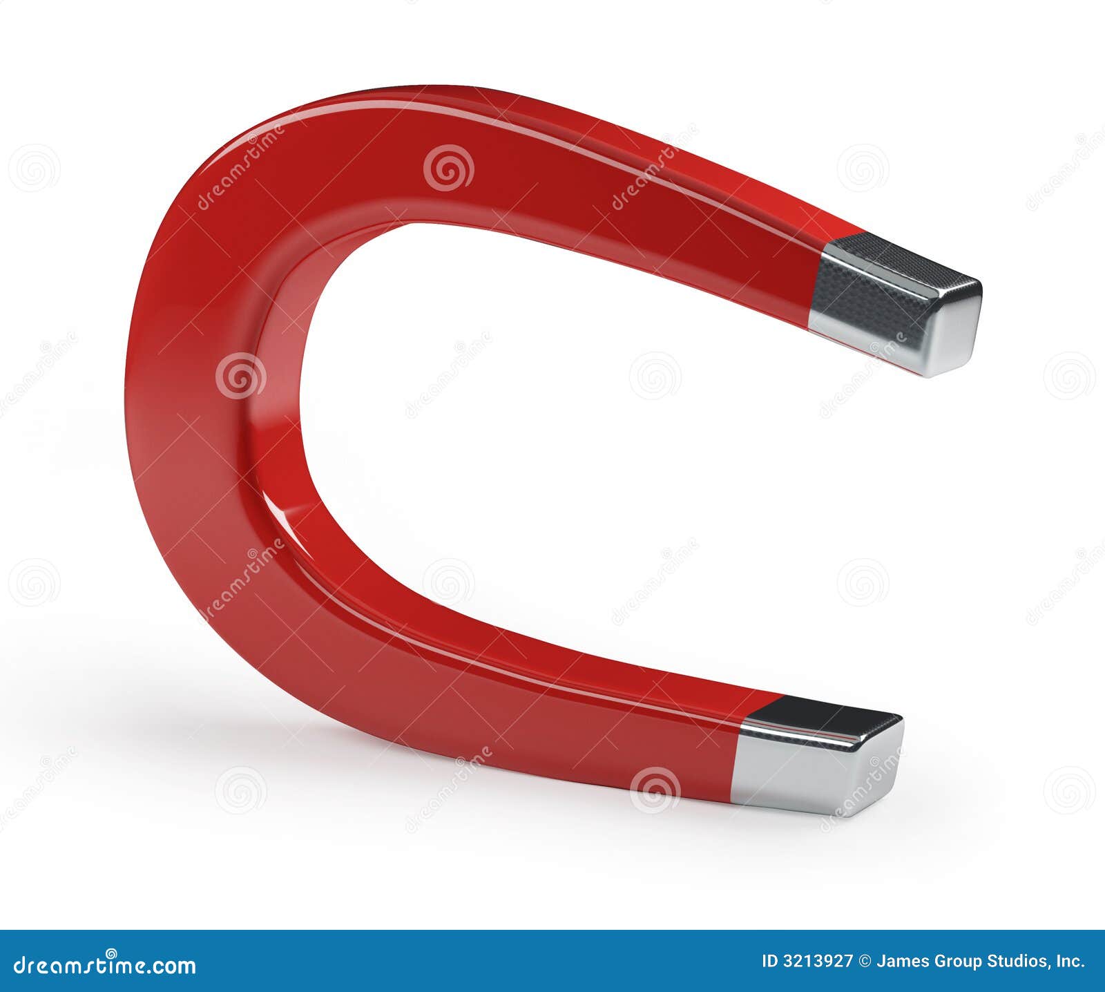 Red Horseshoe Magnet With Lightning Flash Isolated On White Background ...