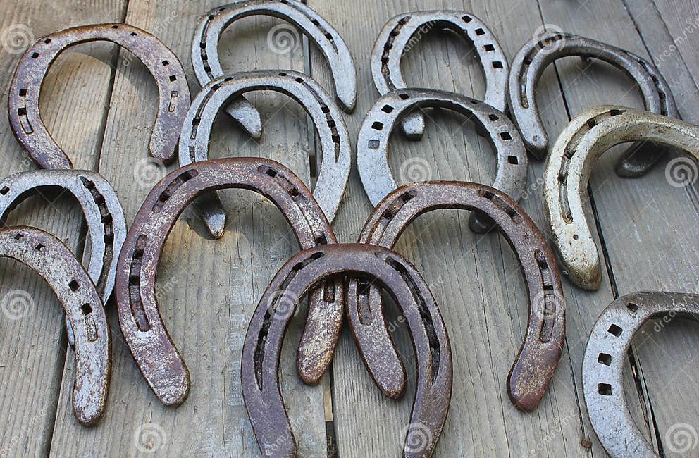 Horseshoes of Different Types Stock Photo - Image of luck, foot: 78556112