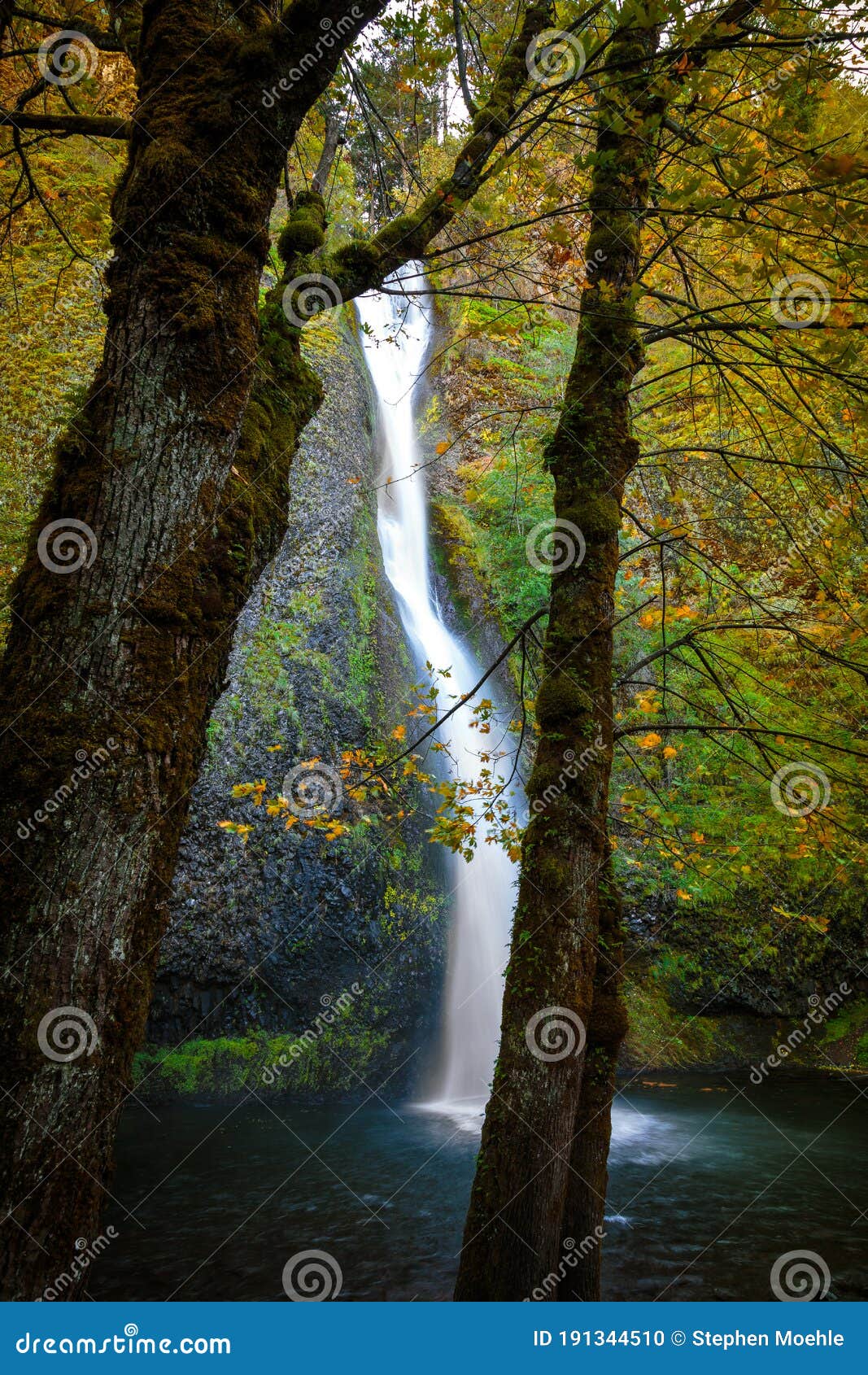 Horsetail Falls Cascade, Columbia River Gorge, Oregon Stock Photo ...