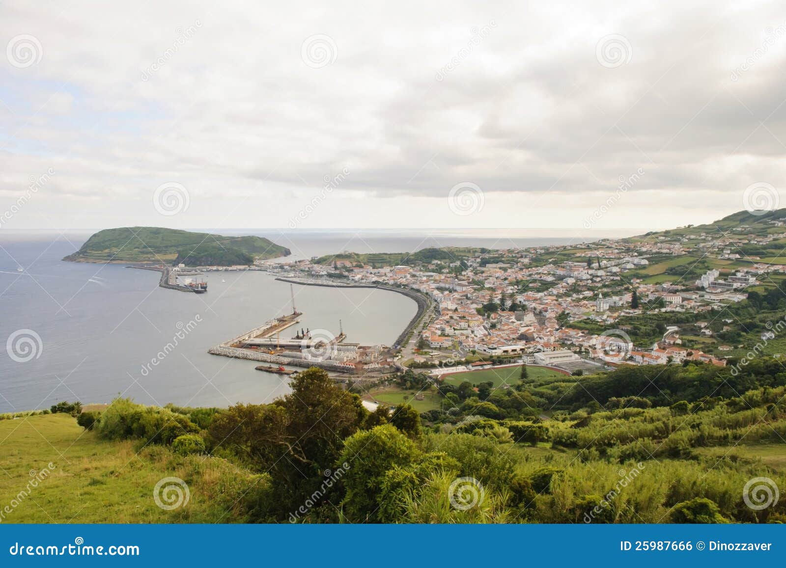 Horta, Faial stock photo. Image of pier, city, faial - 25987666