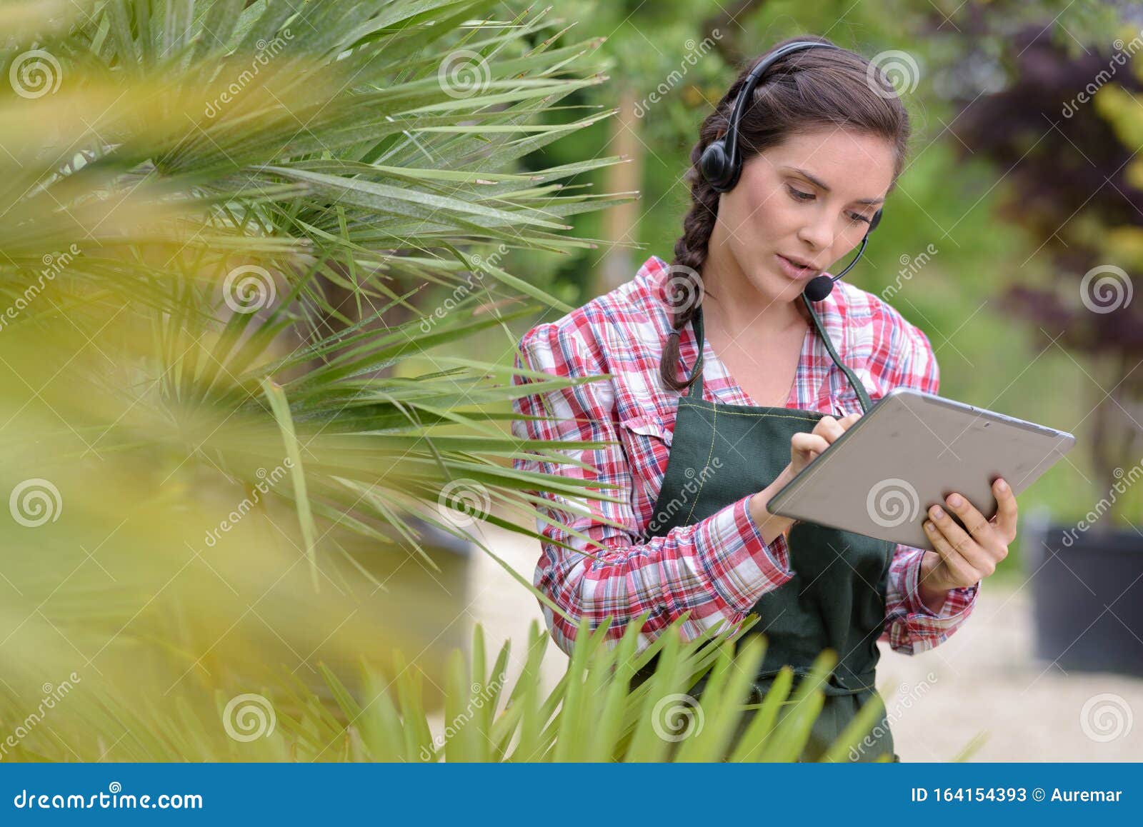 Horticulture Business Female Worker Entertaining Client Stock Image ...