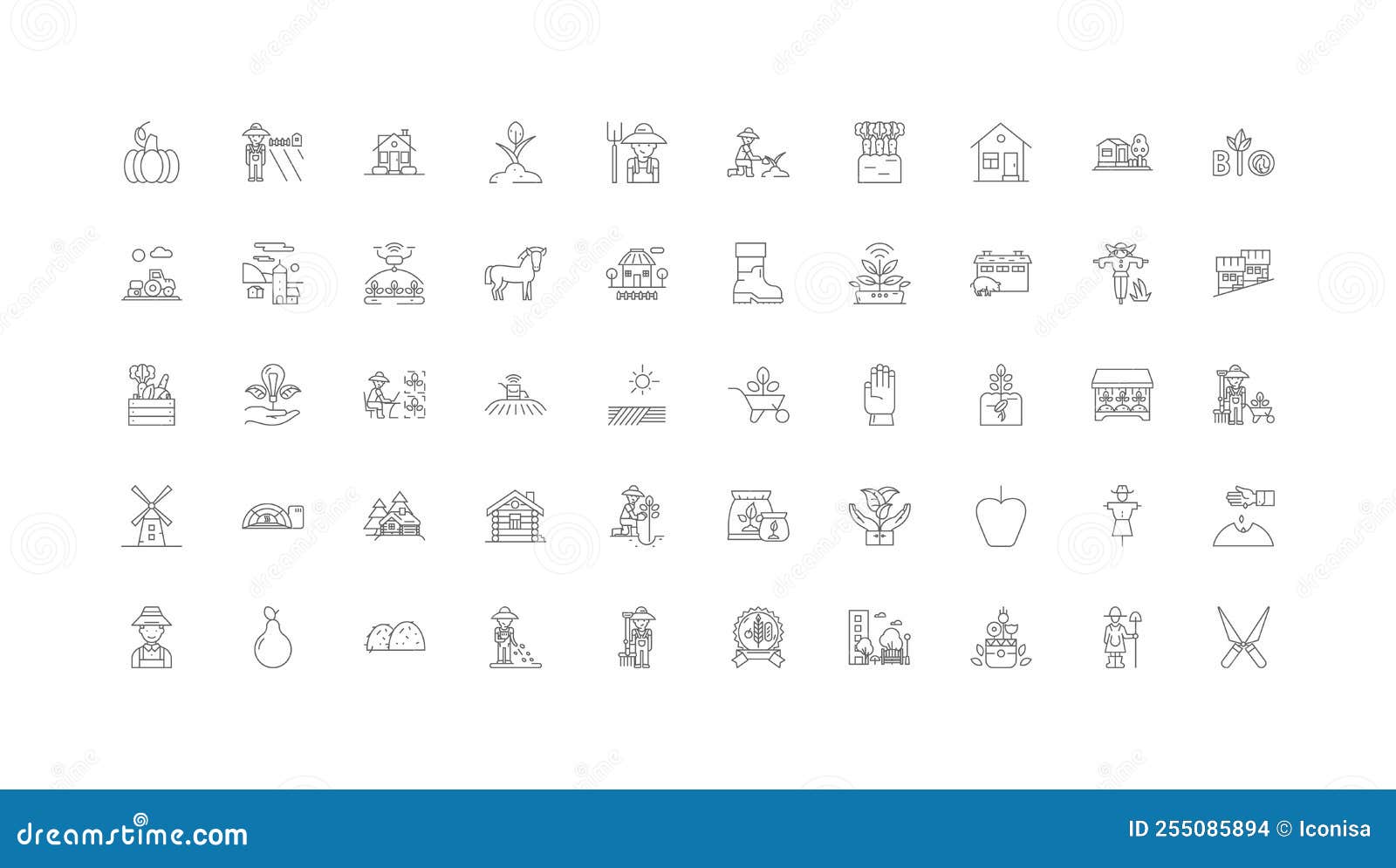 Horticulture, Linear Icons, Line Signs Set, Vector Collection Stock ...