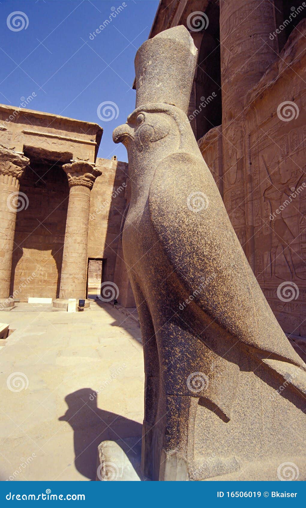 Horus Edfu temple stock image. Image of pillars, religion - 16506019