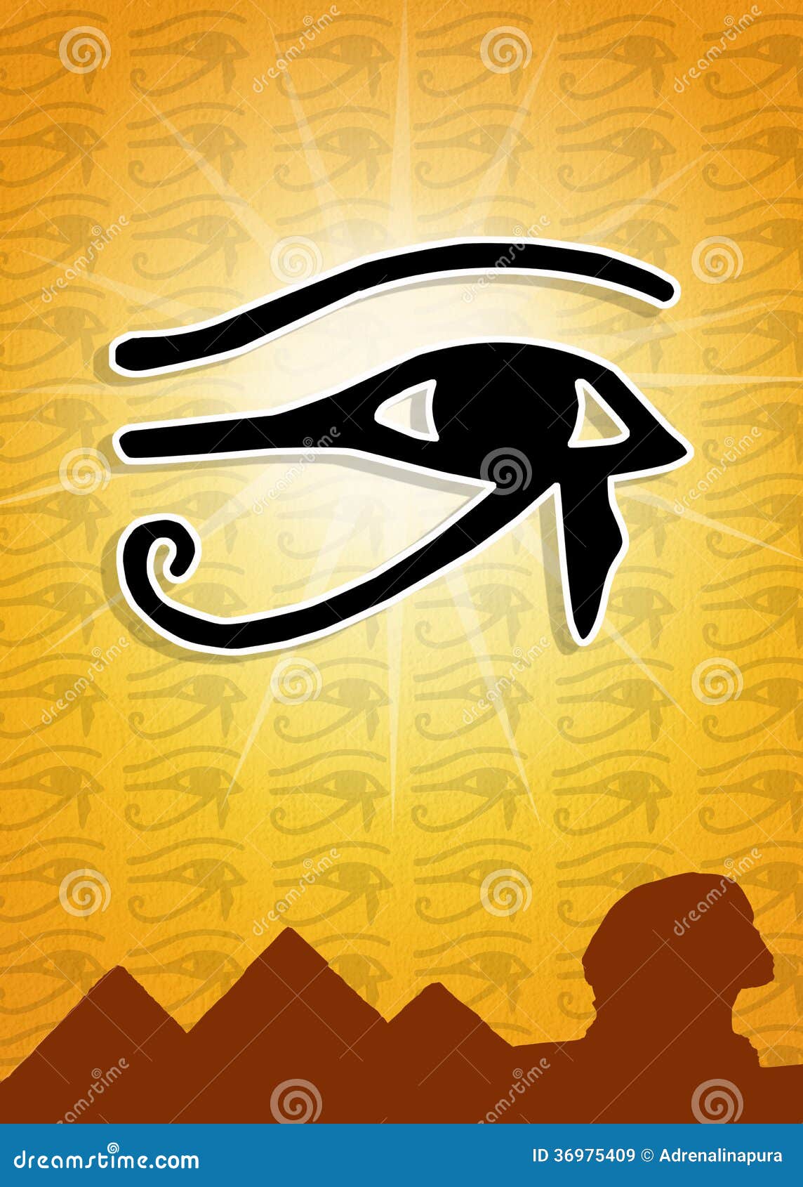Horus eye stock illustration. Illustration of figure - 36975409